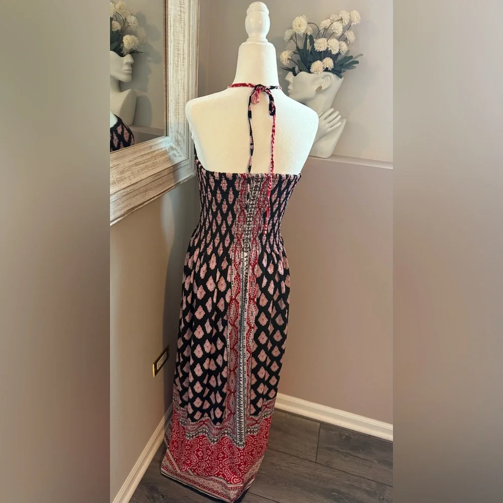 Magic | Dresses | Magic Strapless Maxi Dress In Black And Red | Poshmark